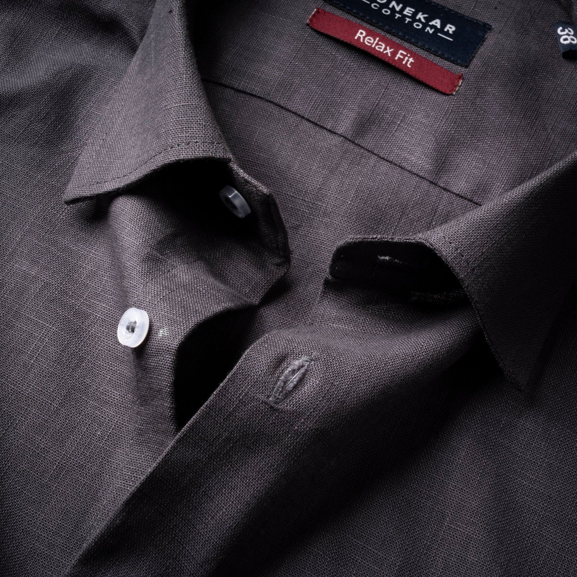Carbon Color Linen Formal Shirts For Men – Punekar Cotton