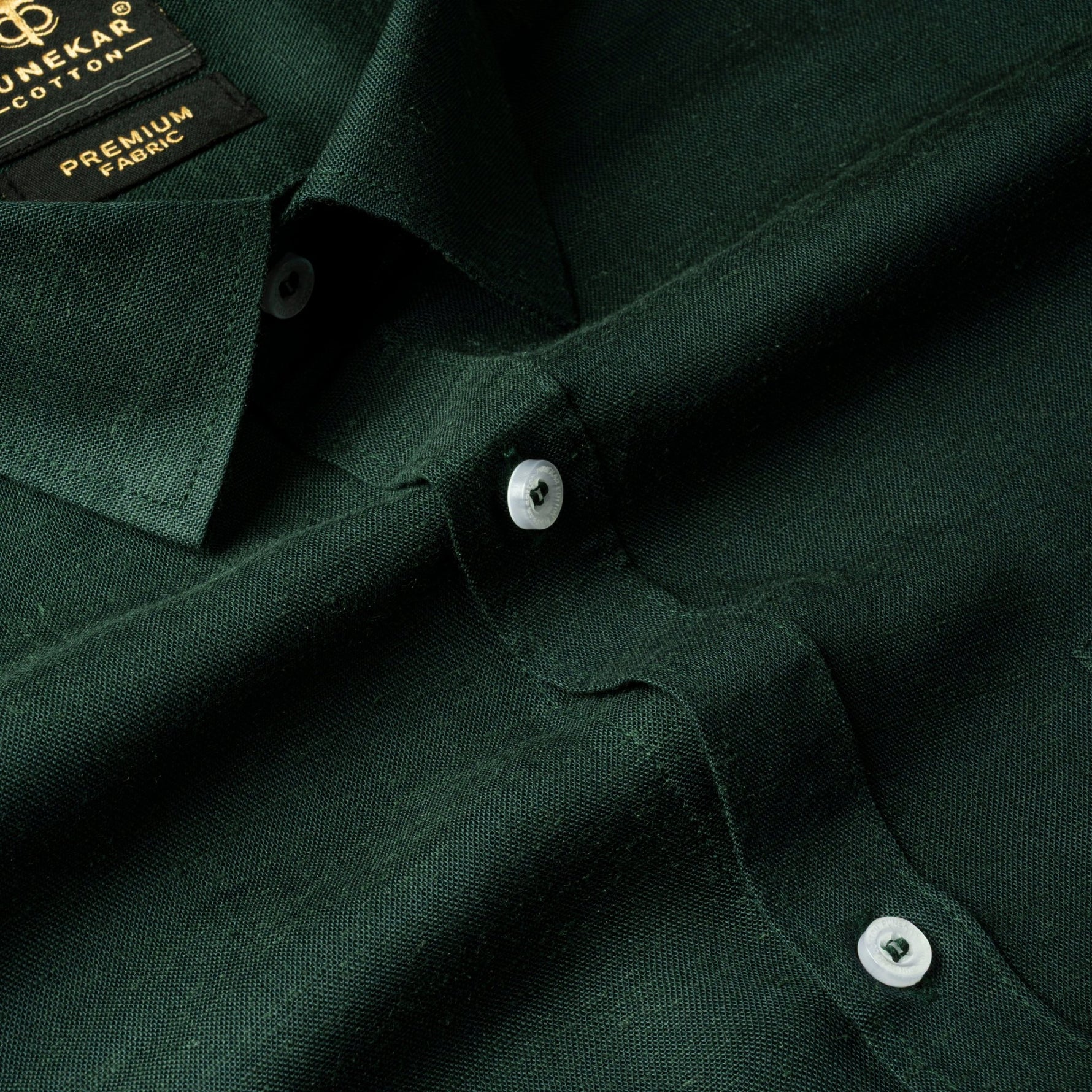 Forest Green Color Prime Linen Shirt For Men – Punekar Cotton