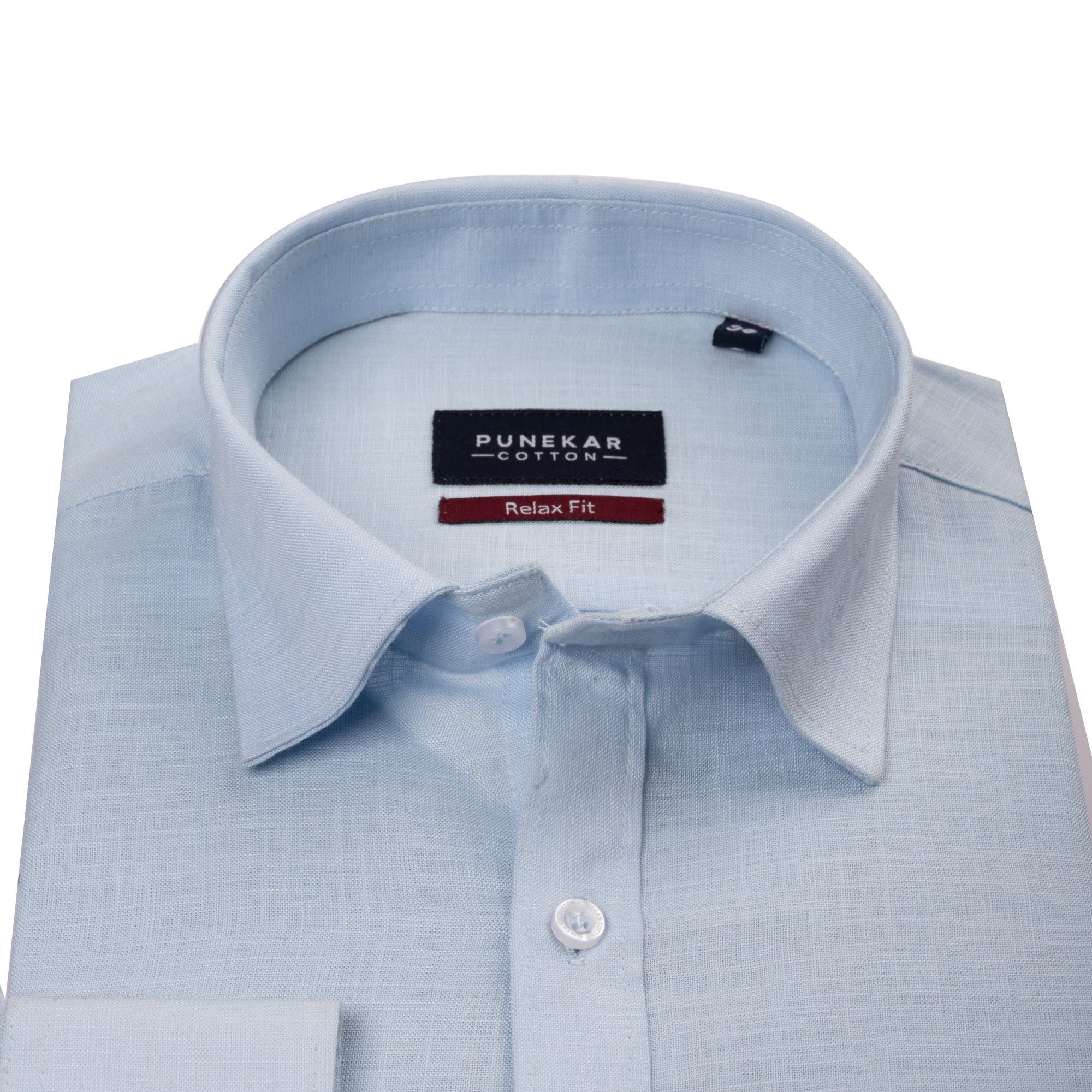 Light Blue Color Lyocell Cotton Shirt For Men – Punekar Cotton