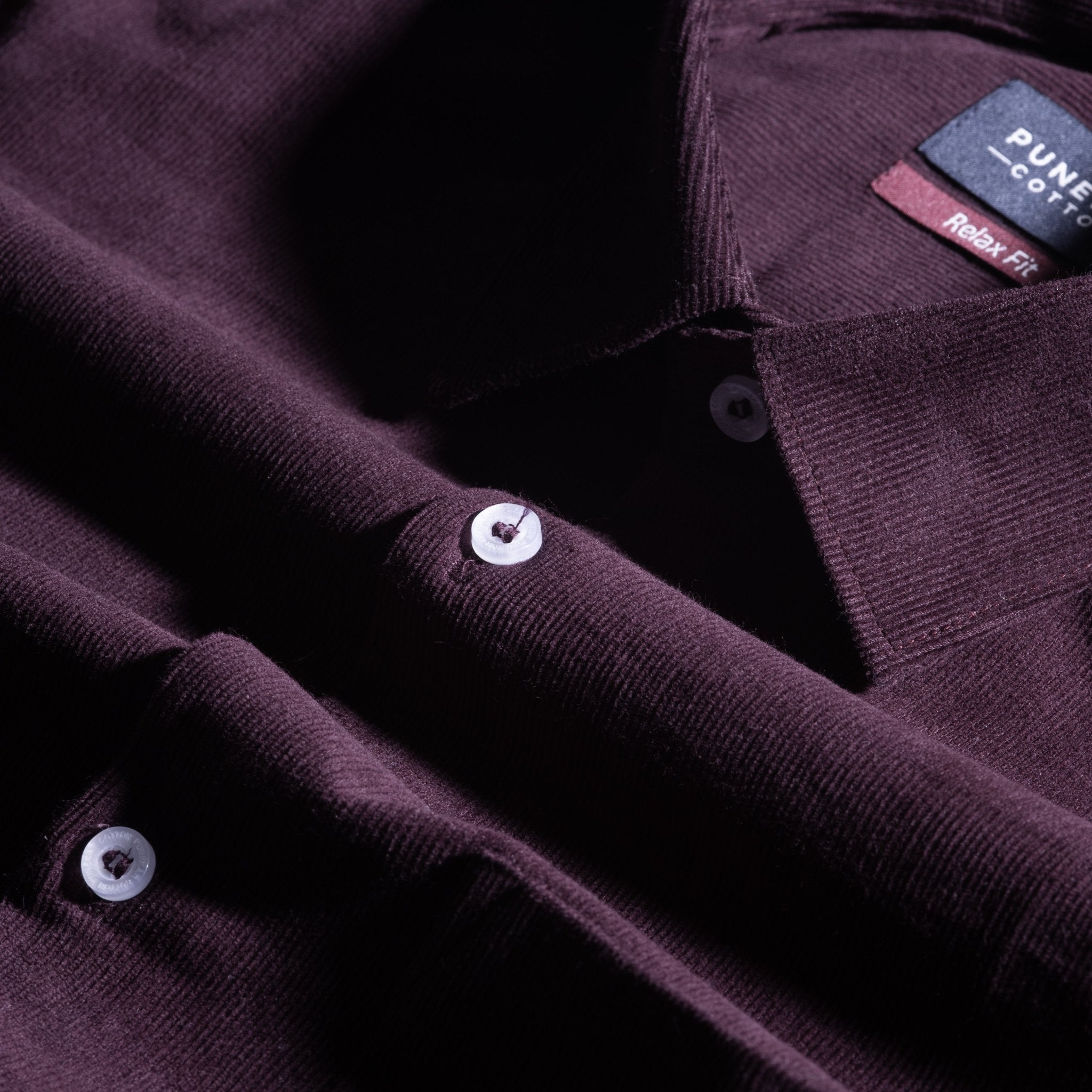 Mulberry Color Corduroy Shirt For Men – Punekar Cotton
