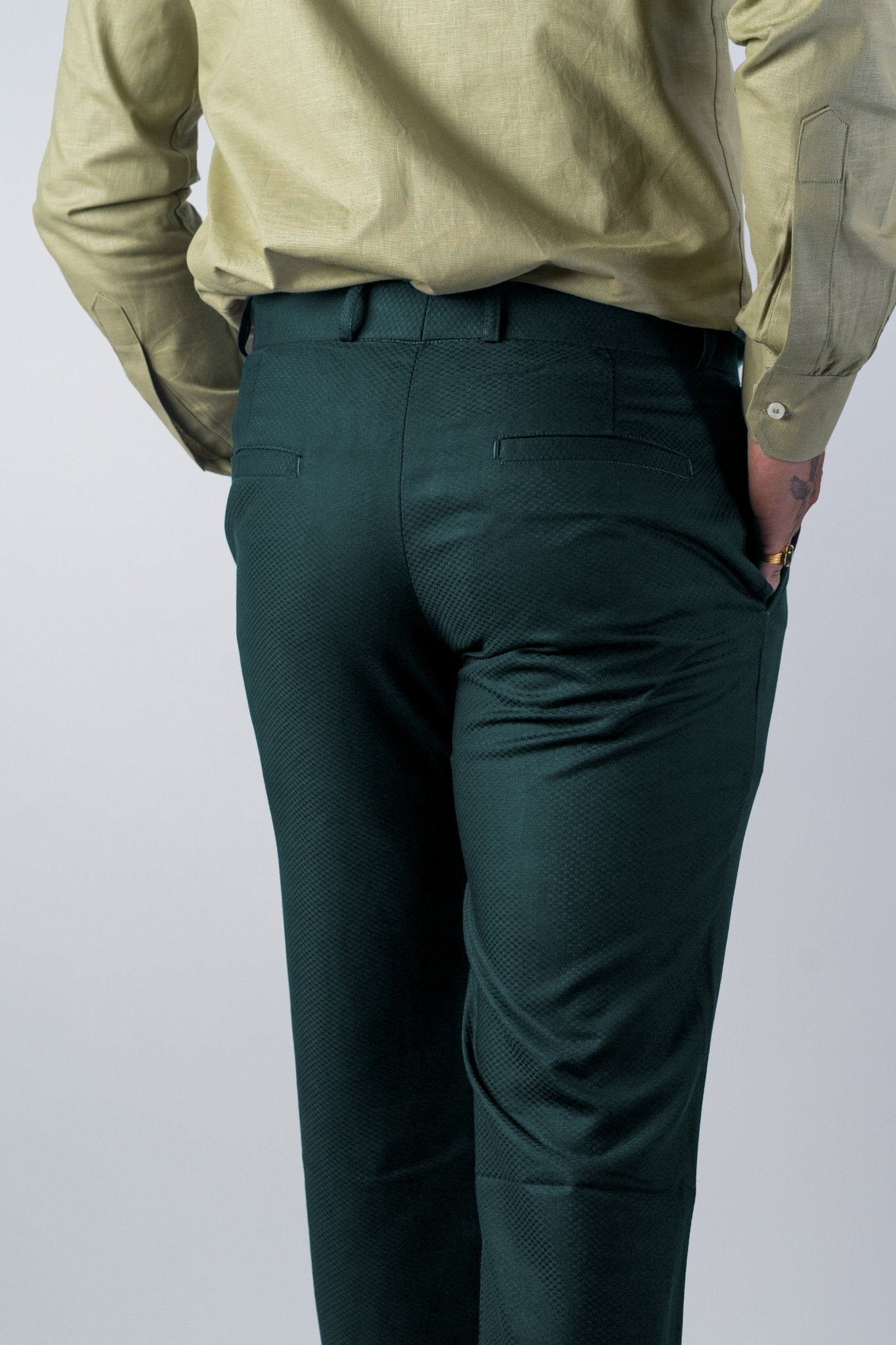 Peacock Color Formal Cotton Pant for Men – Punekar Cotton