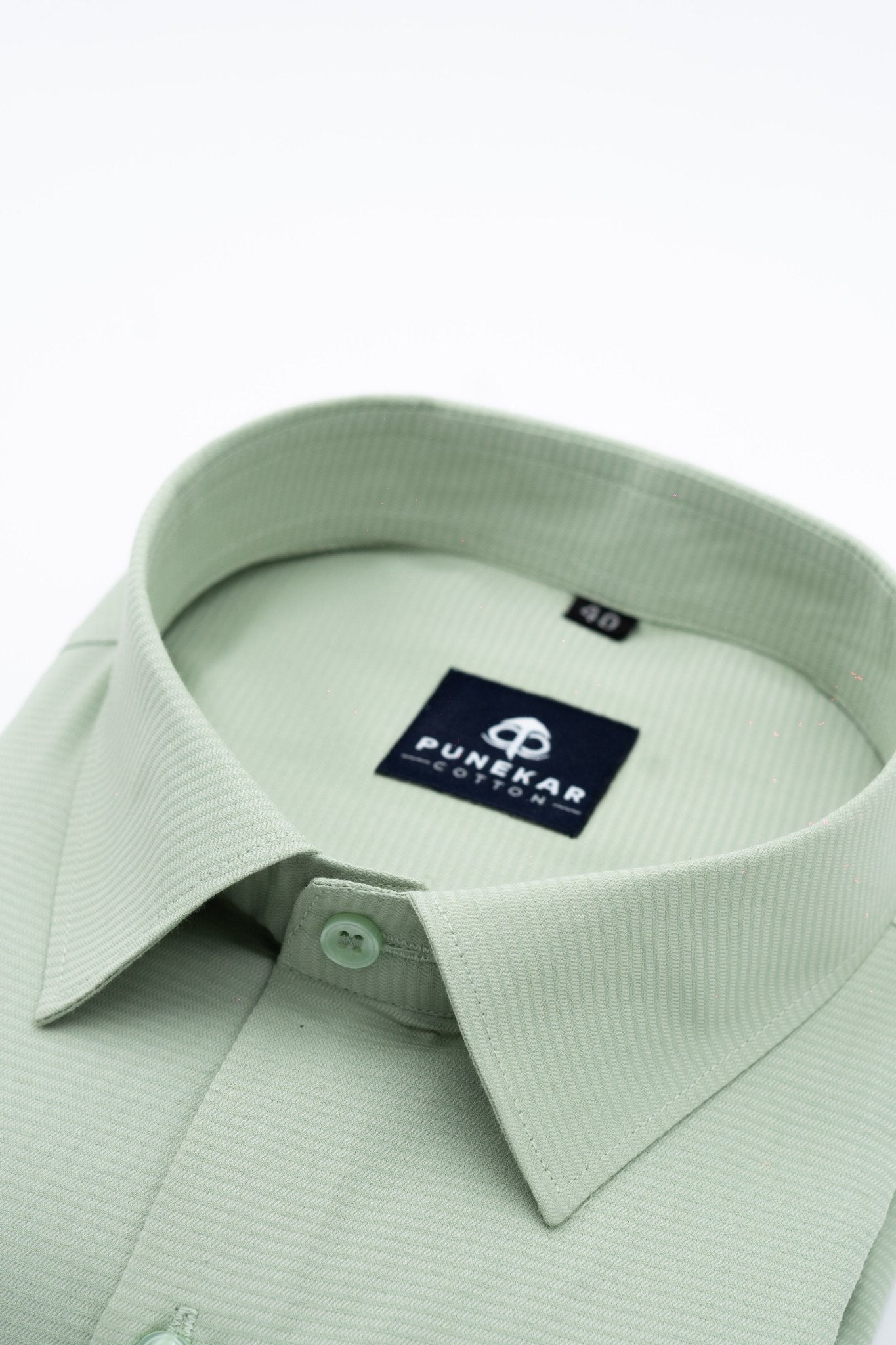 Pista Green Color Twitter Lining Blende Cotton Shirts For Men – Punekar ...